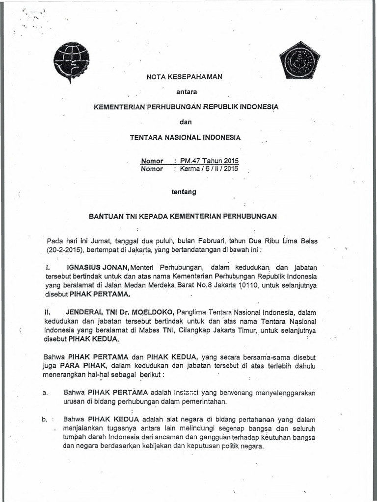2015 Pmkemenhub 047 | PDF | Hukum