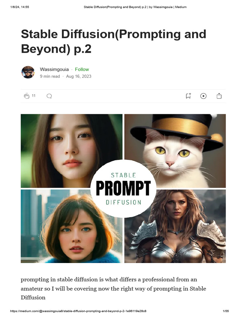 Stable Diffusion (Prompting and Beyond) p.2 - by Wassimgouia - Medium | PDF | Camera ...