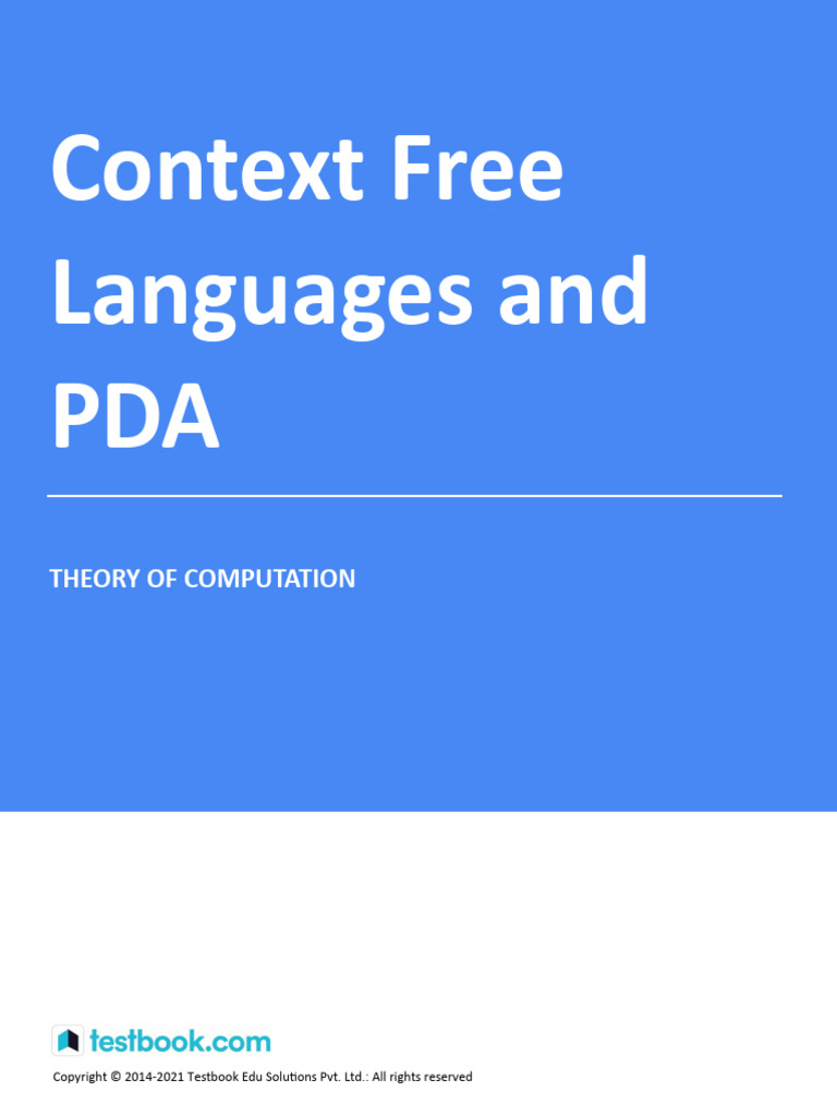 Theory of Computation_Context Free Languages and PDA_English_1630314636 | PDF | Automata Theory ...