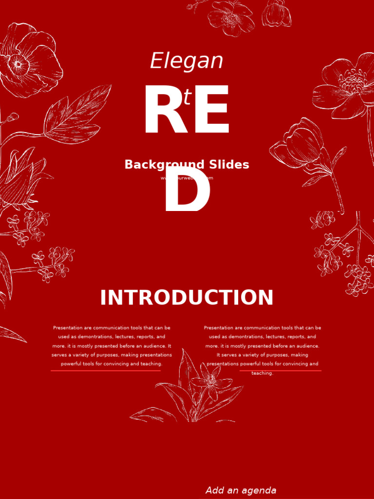 Elegant Red Background Slides | PDF | Graphic Design | Typography