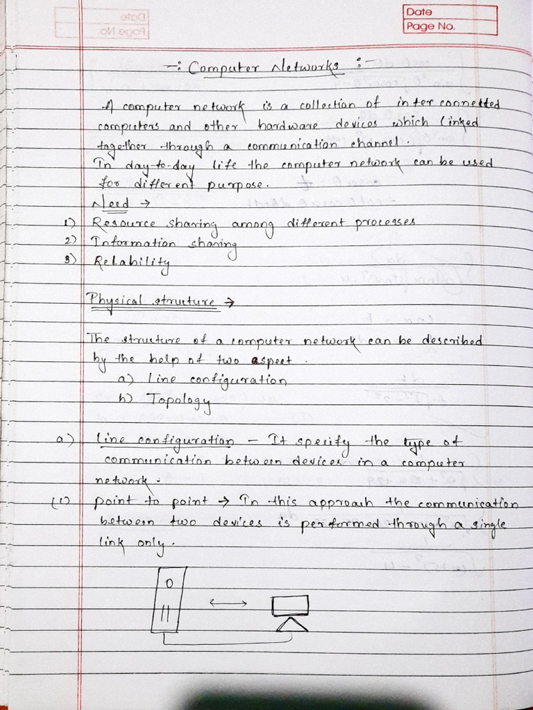 Computer Network-Handwritten Note | PDF