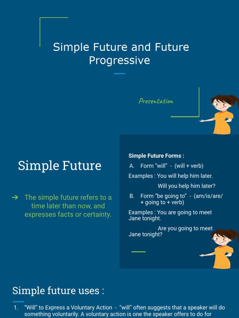 Simple Future vs. Future Progressive | PDF | Grammar | Language Mechanics