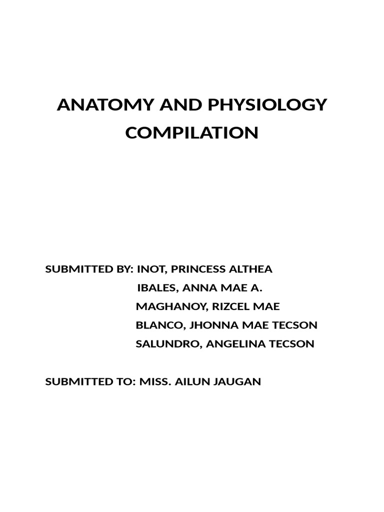 Anatomy and Physiology Compilation | PDF | Science & Mathematics
