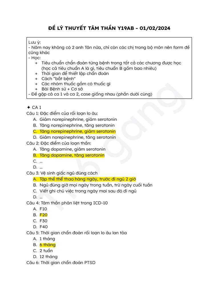 1.Ck Tâm Lý Y19 Ab | PDF