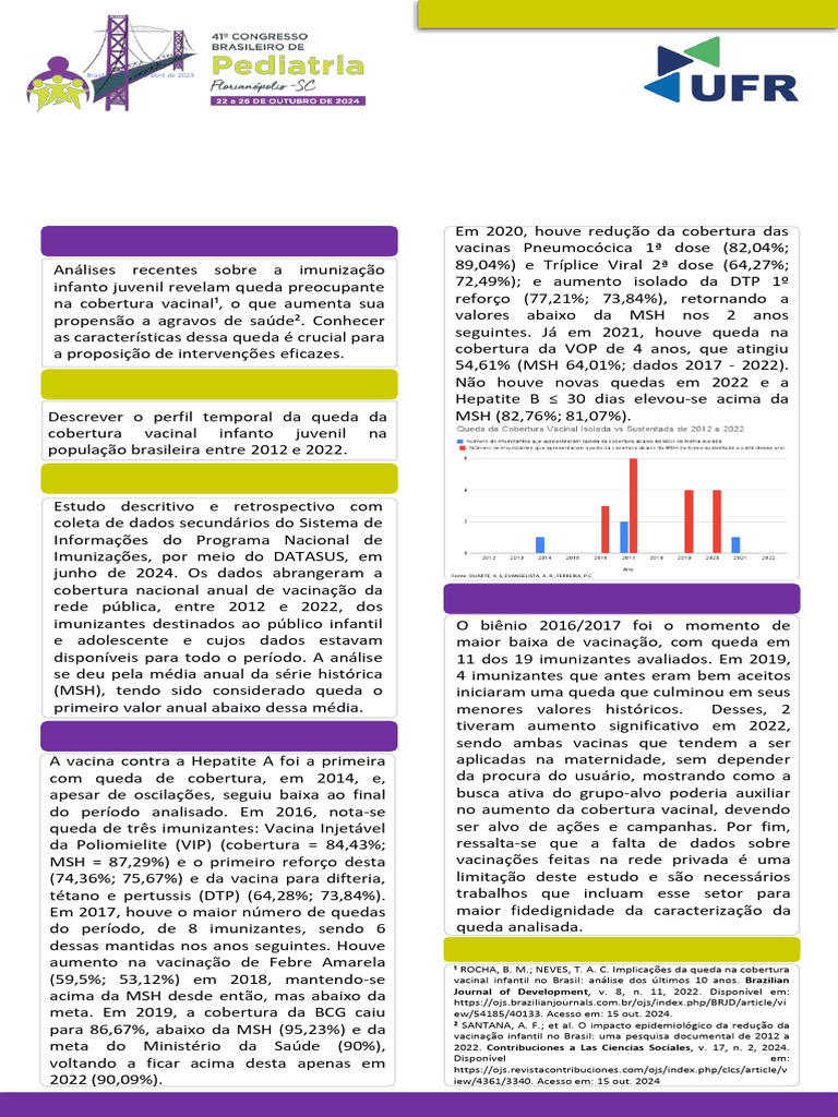 CBPediatria2024 Template E-Poster | PDF | Vacinas | Ciências da Saúde