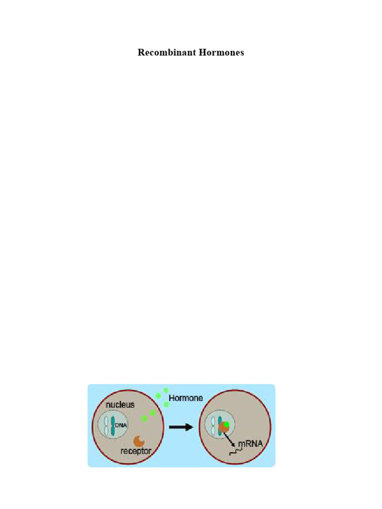 Recombinant Hormones | PDF | Thyroid Stimulating Hormone | Human ...