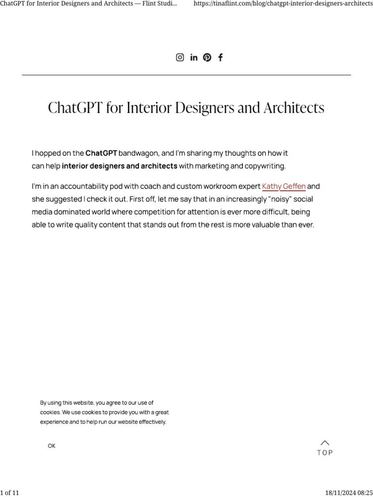 ChatGPT For Interior Designers and Architects - Flint Studio - Websites ...