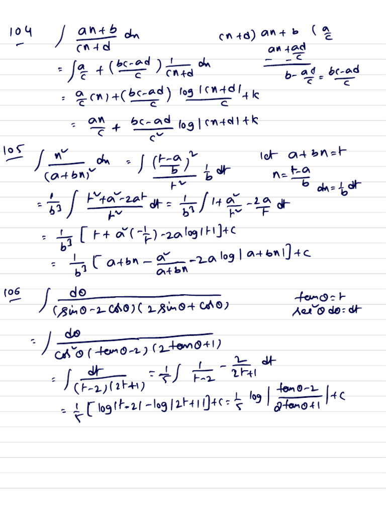 Indefinite Integration Assignment | PDF