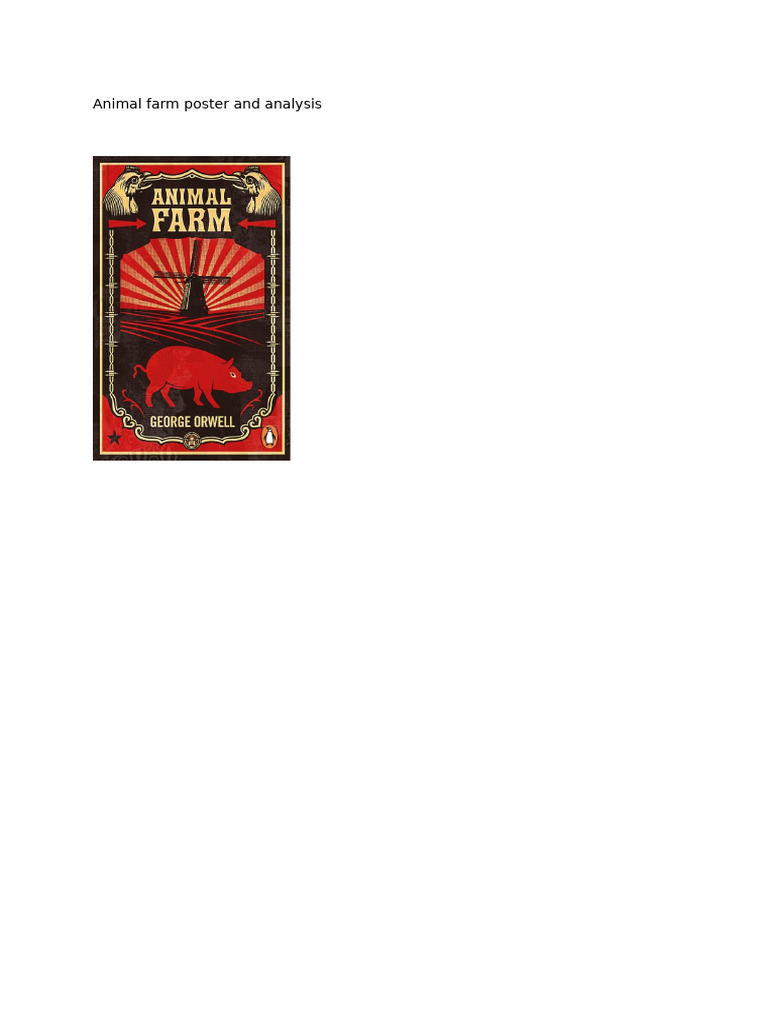 Animal Farm Poster and Analysis | PDF