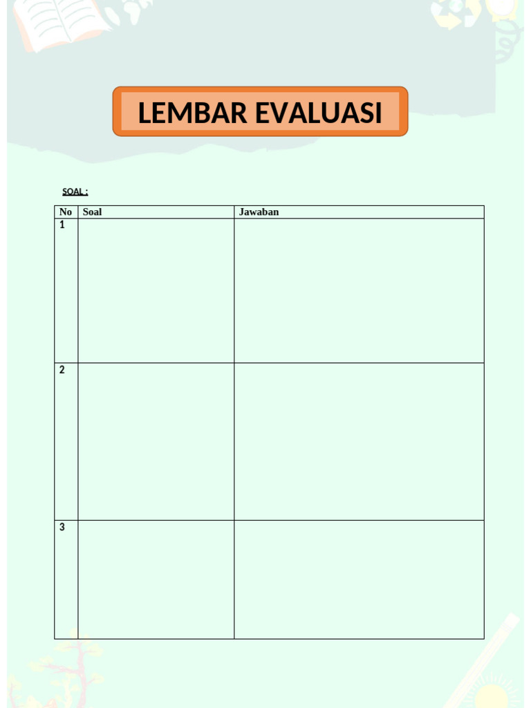Lembar Evaluasi | PDF
