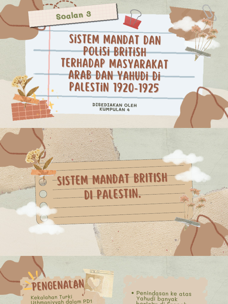 Sejarah Asia Barat Dasar & Polisi British Di Palestin Kumpulan 4 | PDF ...
