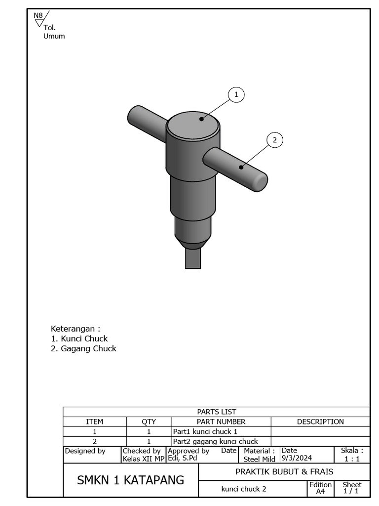 Chuck Key Parts List | PDF