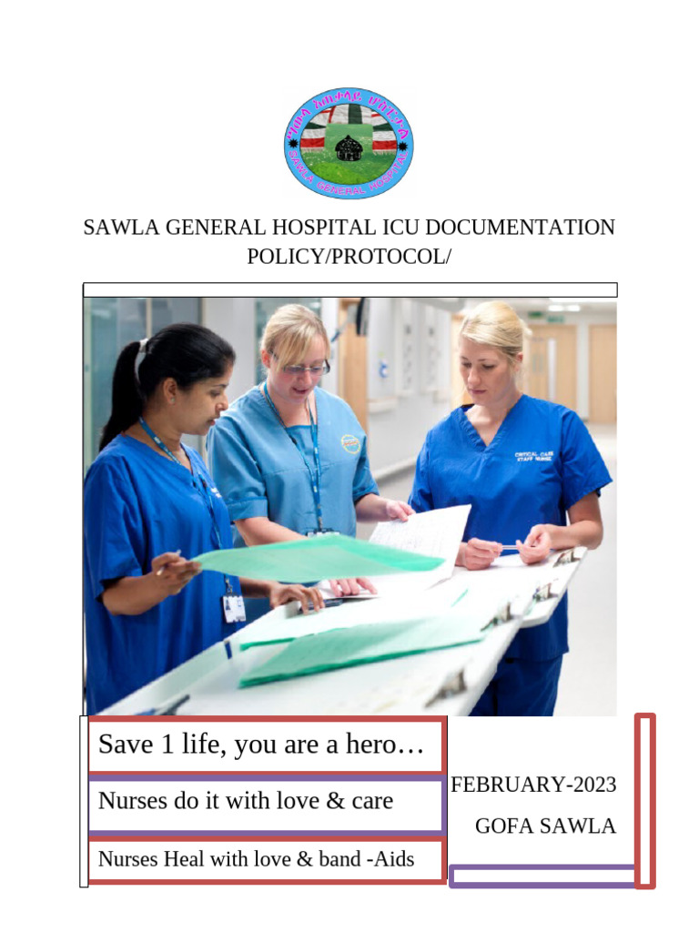 Sawla G Hospital Adult ICU Docementation Protocol & Policy | PDF ...