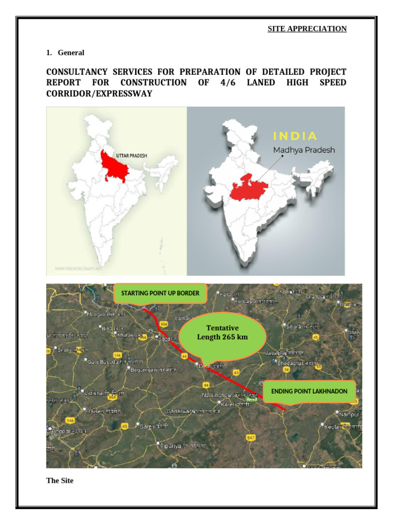 Site Appreciation Pkg-06 UP Border - Sagar - Lakhnadon | PDF | Travel
