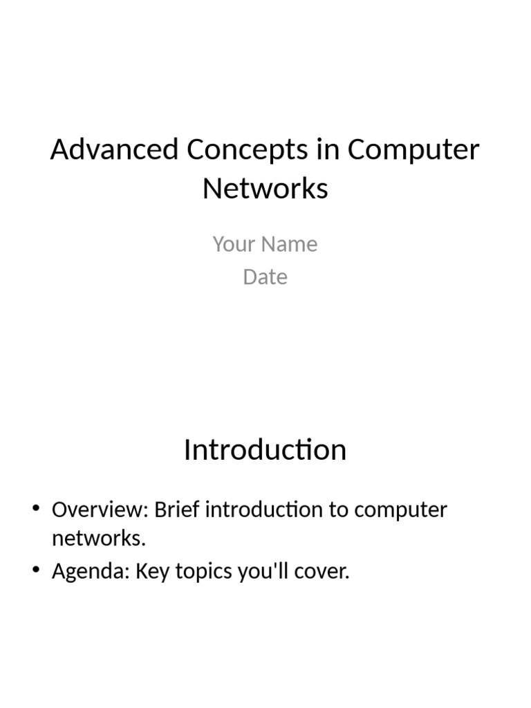 Computer Networks Presentation With Diagrams | PDF