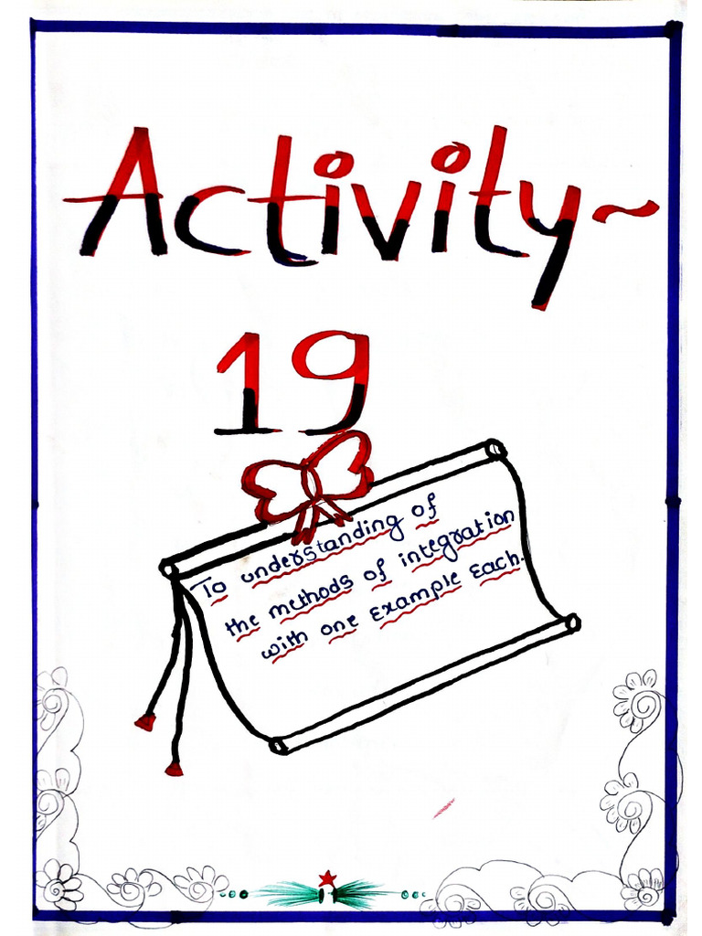Activity-19 Methods of Integration | PDF