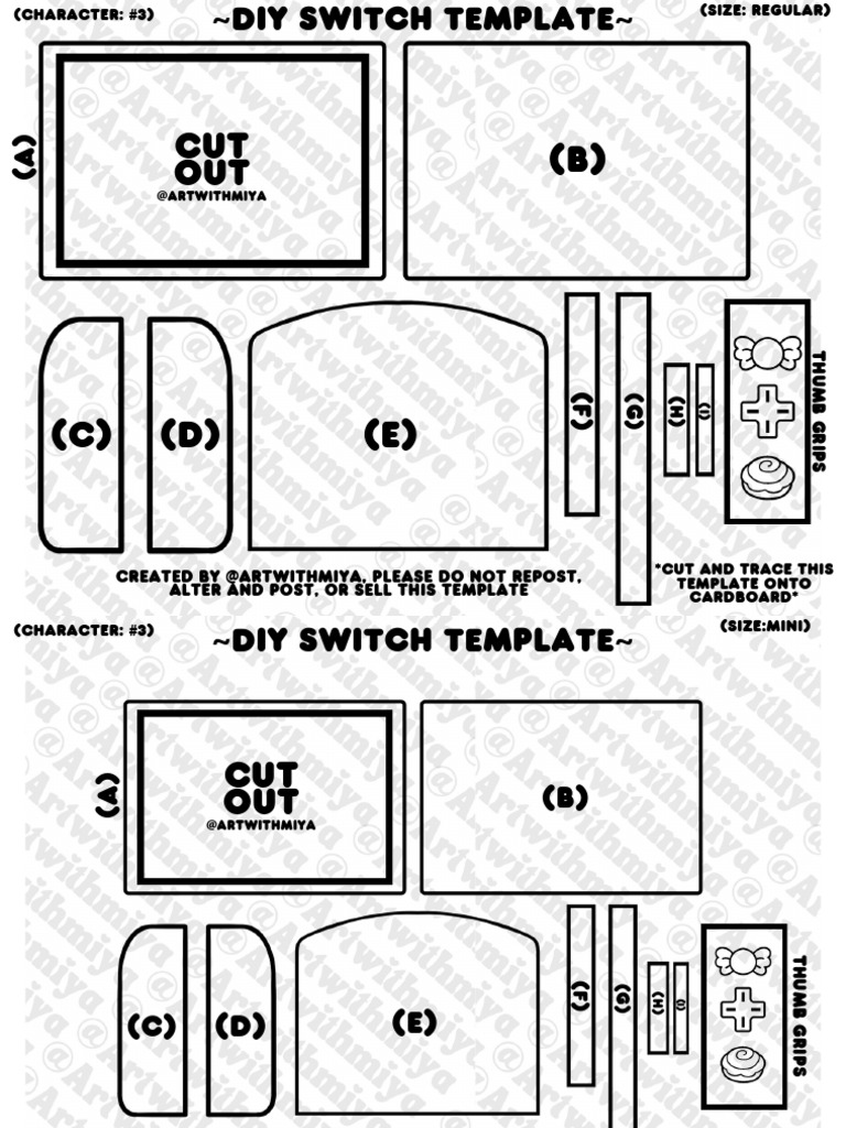 DIY Nintendo Switch Papercraft Template | PDF