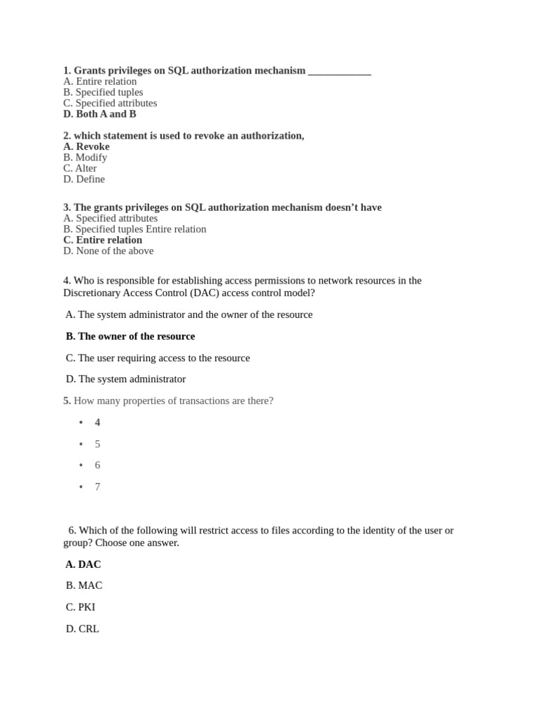 Dbms Mid -II Bits | PDF | Database Transaction | Data Management Dbms Mid -II Bits | PDF | Database Transaction | Data Management