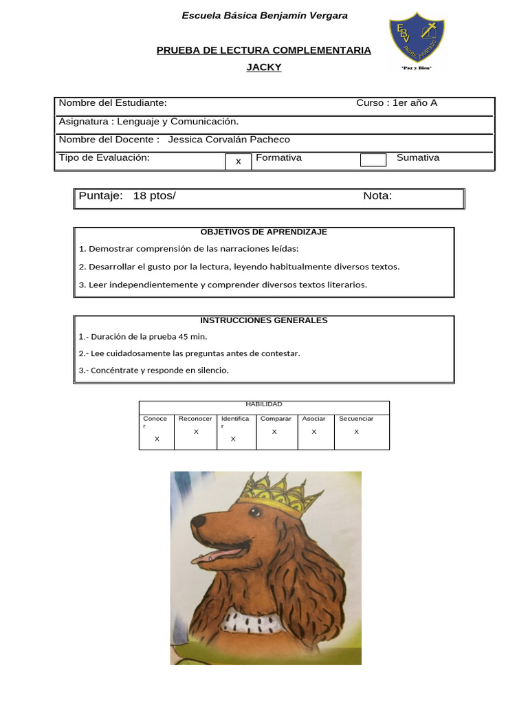 Prueba Libro Jacky | PDF | Aprendizaje | Cognición