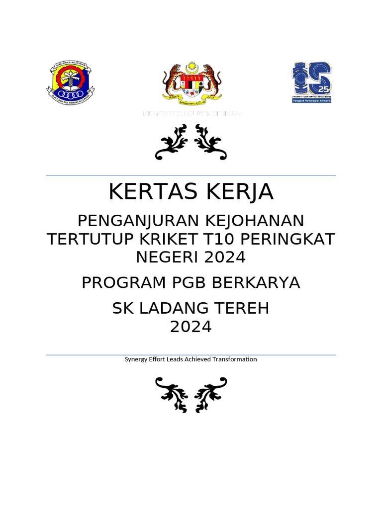 Muka Depan Kertas Kerja | PDF
