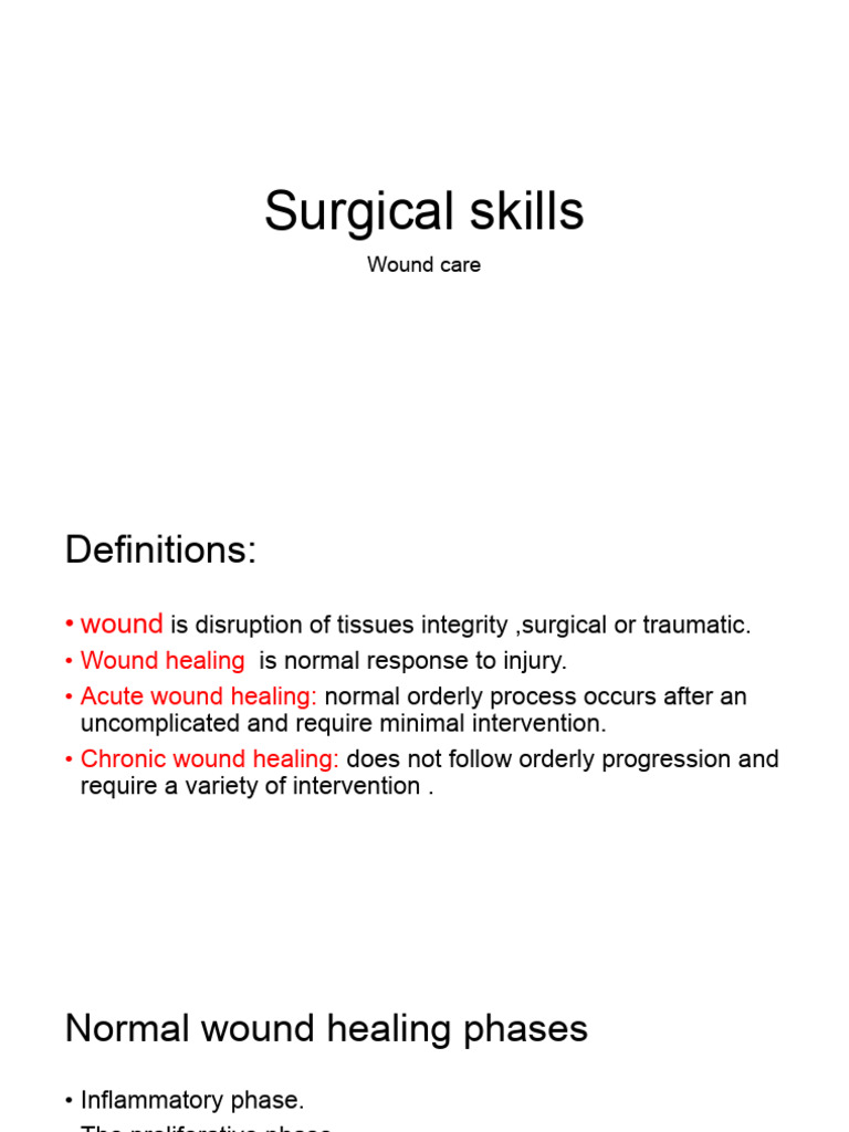 Wound Care Pdf Wound Healing Wound