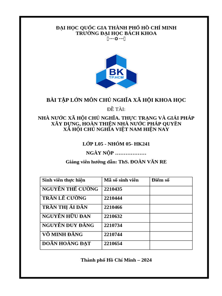 Nhom 5 - Chu de 1 - Lop L05 | PDF