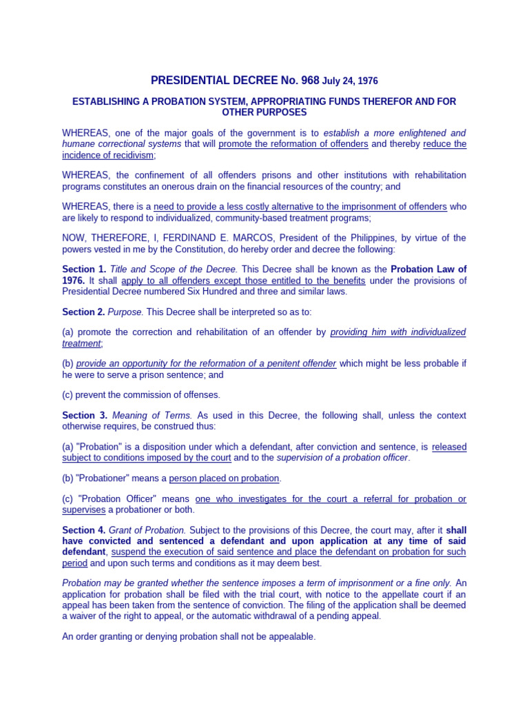 Non-Insti Laws | PDF | Probation | Bail