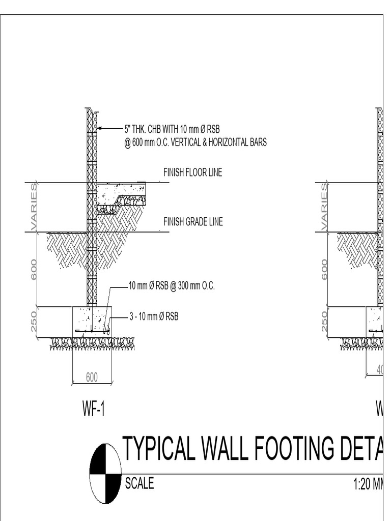 Typical Wall Footing Detail | PDF