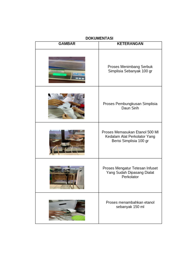 Dokumentasi Perkolasi | PDF