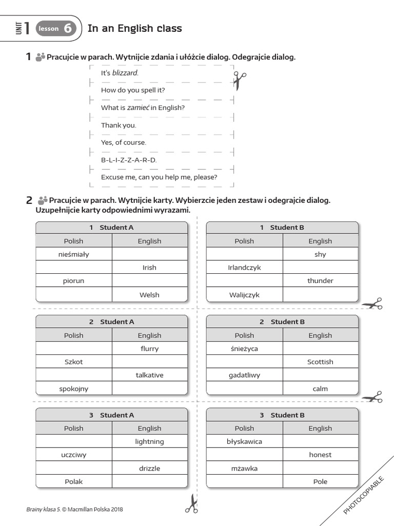 Brainy KL 5 TRF Unit 1 Lesson 6 | PDF