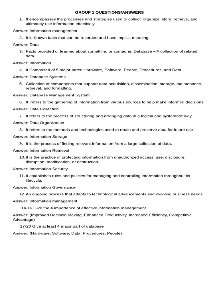 Group1 Im Questions Answers | PDF | Career & Growth | Computers