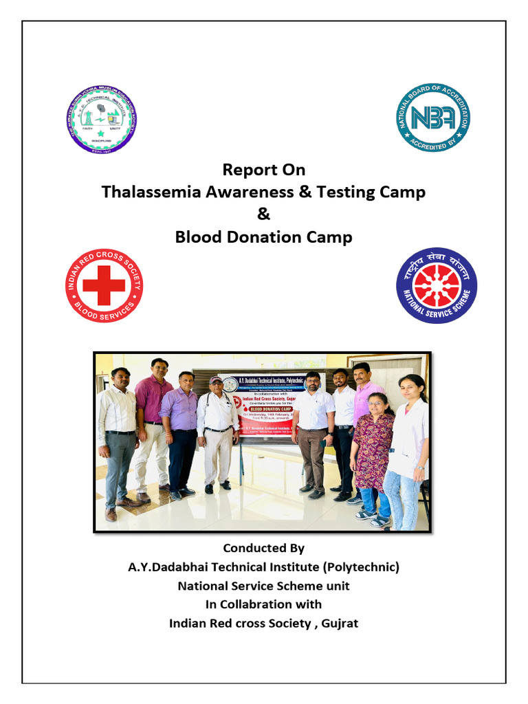 Thalassemia Awareness & Blood Donation Camp | PDF