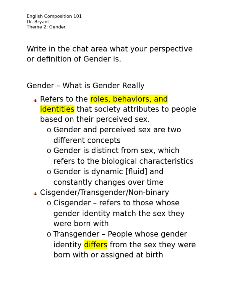 Gender | PDF | Social Science | Language Arts & Discipline