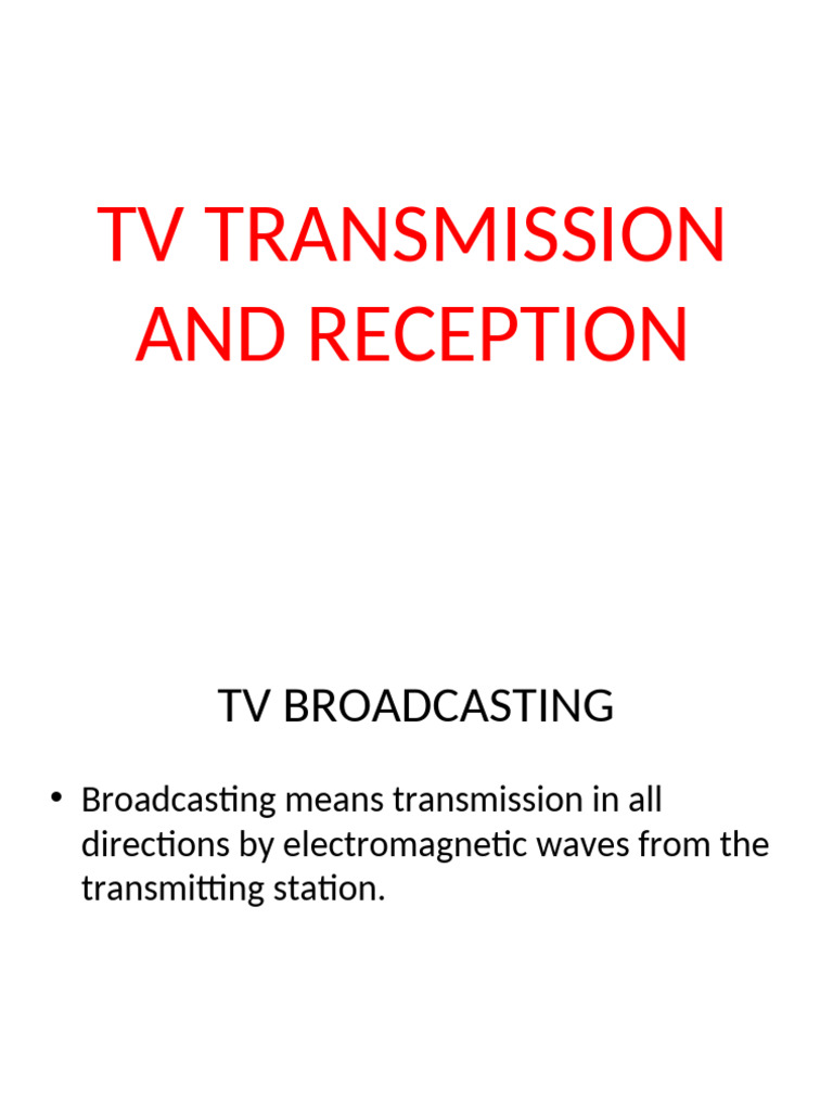 TV Signal Transmission | PDF | Radio Propagation | Frequency Modulation