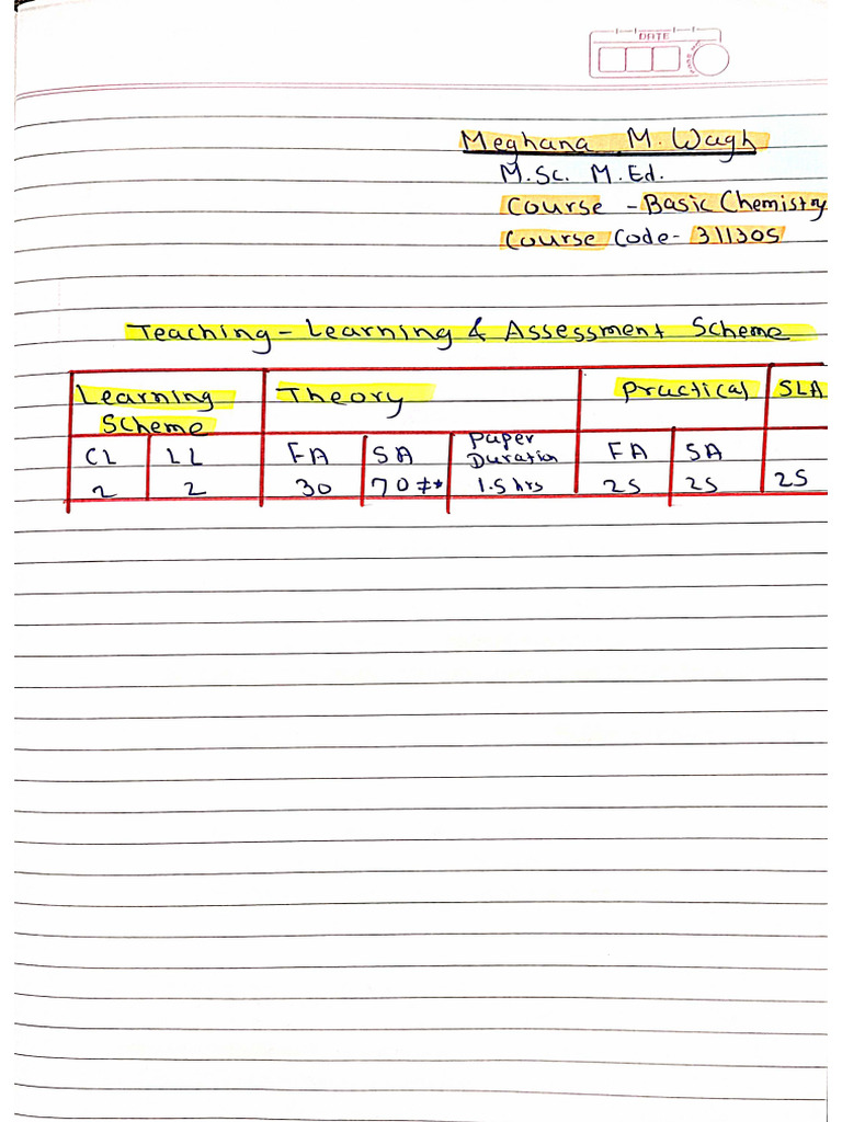 Chem Notes | PDF