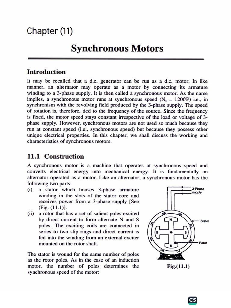 Synchronous Motor | PDF
