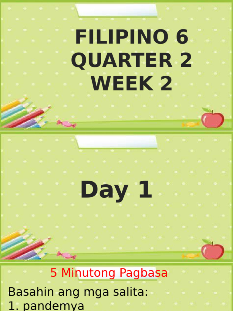 Filipino 6 PPT Q2, W2 | PDF