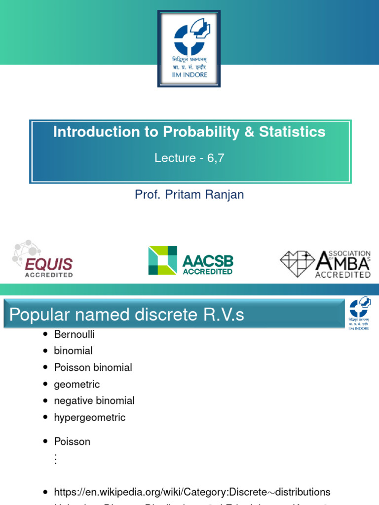 Lecture6-7 | PDF | Probability Density Function | Mathematics
