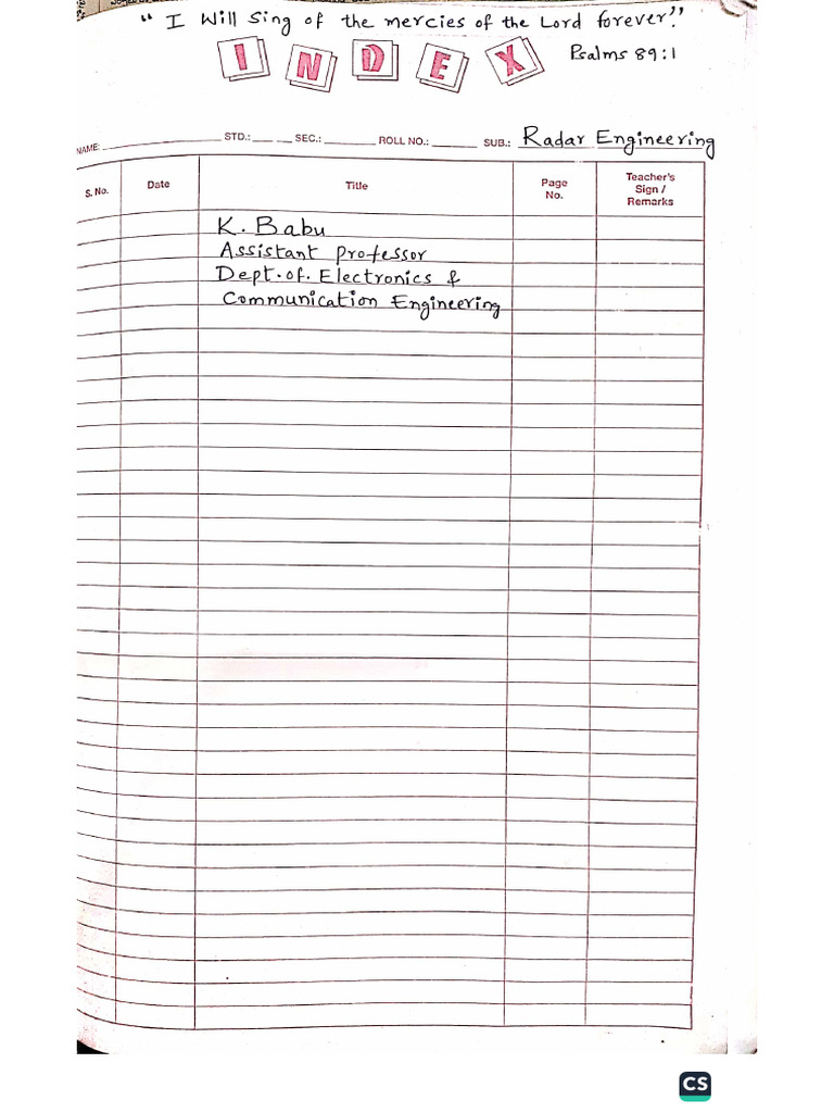Radar Engineering UNIT IV Part - I | PDF