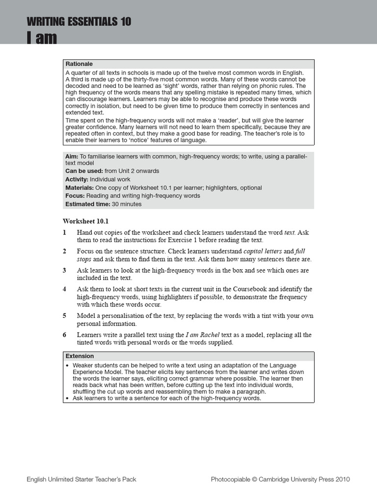 Writing Essentials 10 | PDF | Psycholinguistics | Learning