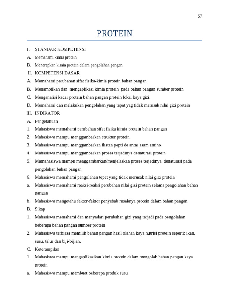 Bahan Ajar Protein | PDF