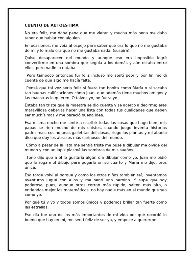 Descubre Tu Autoestima Única | PDF