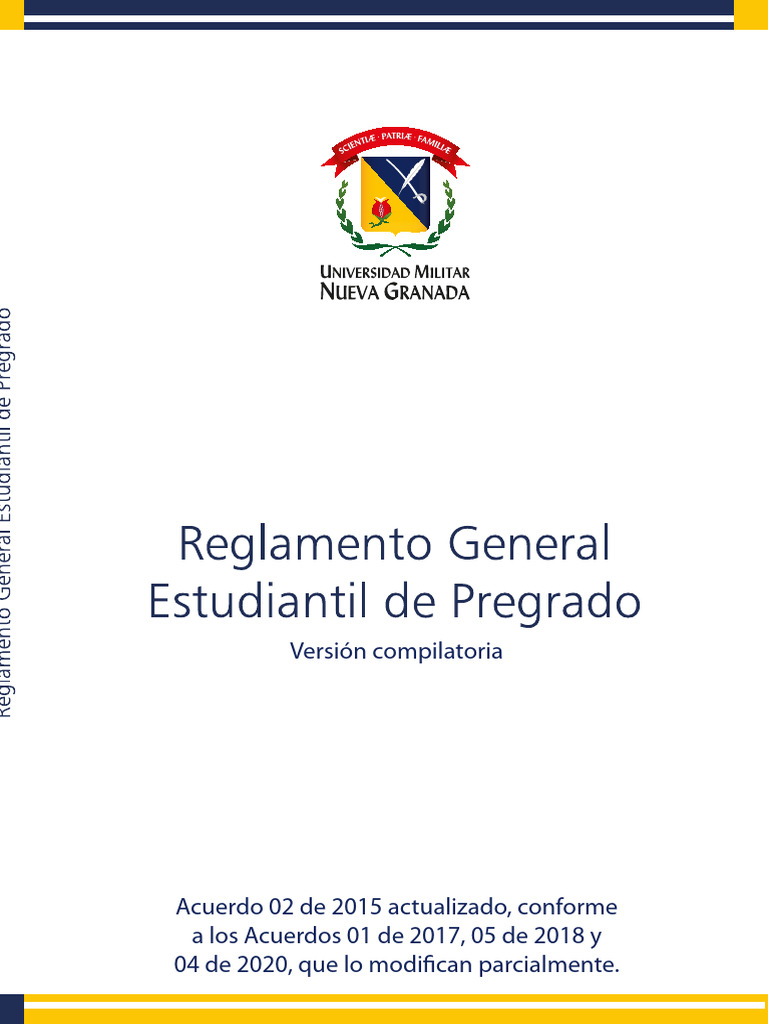 Reglamento Estudiantil Pregado 2021 - Agosto | PDF | Plan de estudios