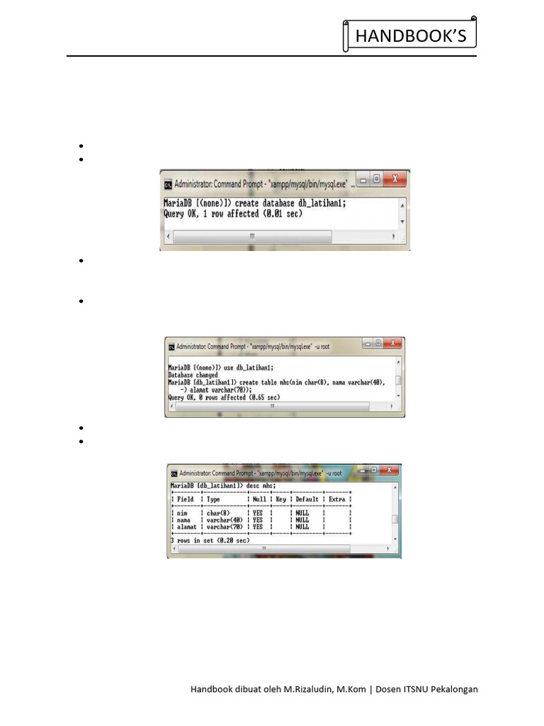 6 - Membuat Database & Tabel Sederhana | PDF