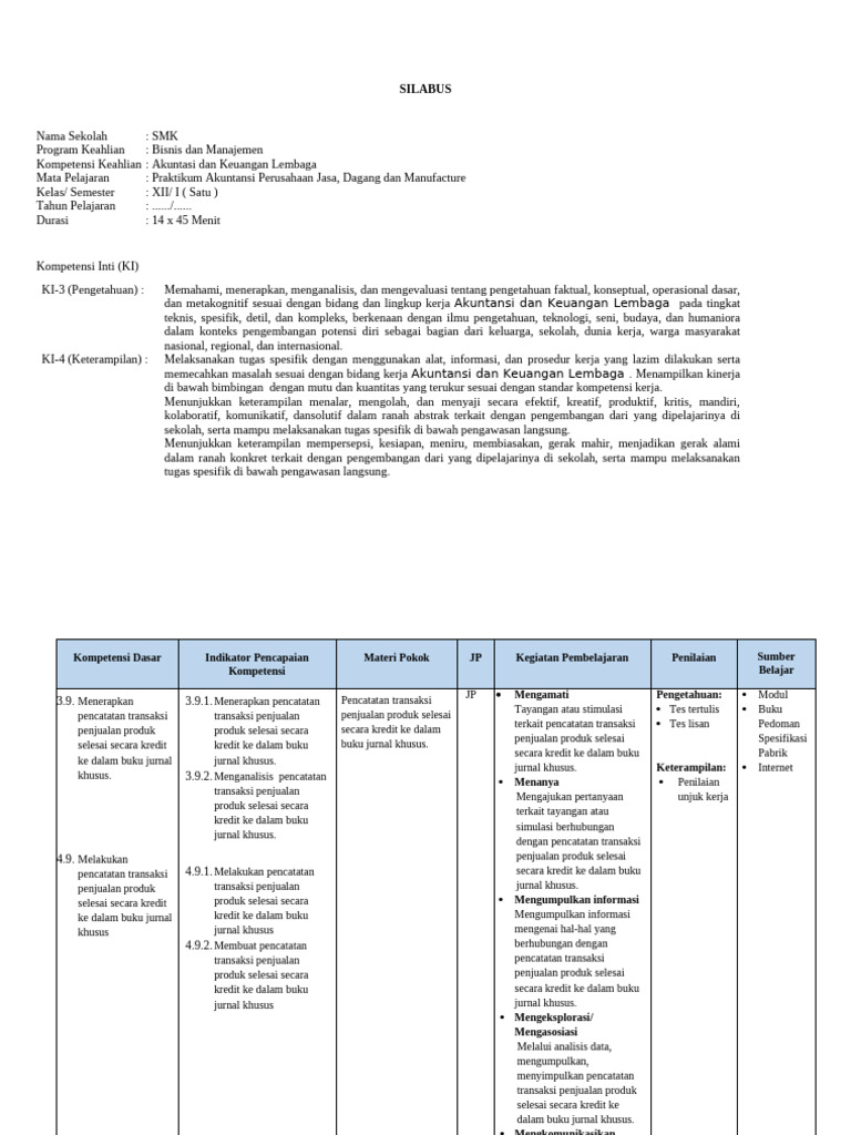SILABUS Merdeka | PDF