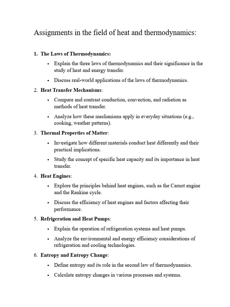 Topics For Assignments (Physics2) Fall 24-25 | PDF | Heat | Heat Transfer