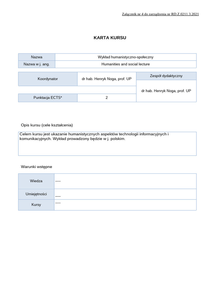 S - 2st - 3sem - ETI - 2022 - 2023 - Kier - Sem - I - 06 - Wyklad Humanistyczno Spoąeczny | PDF