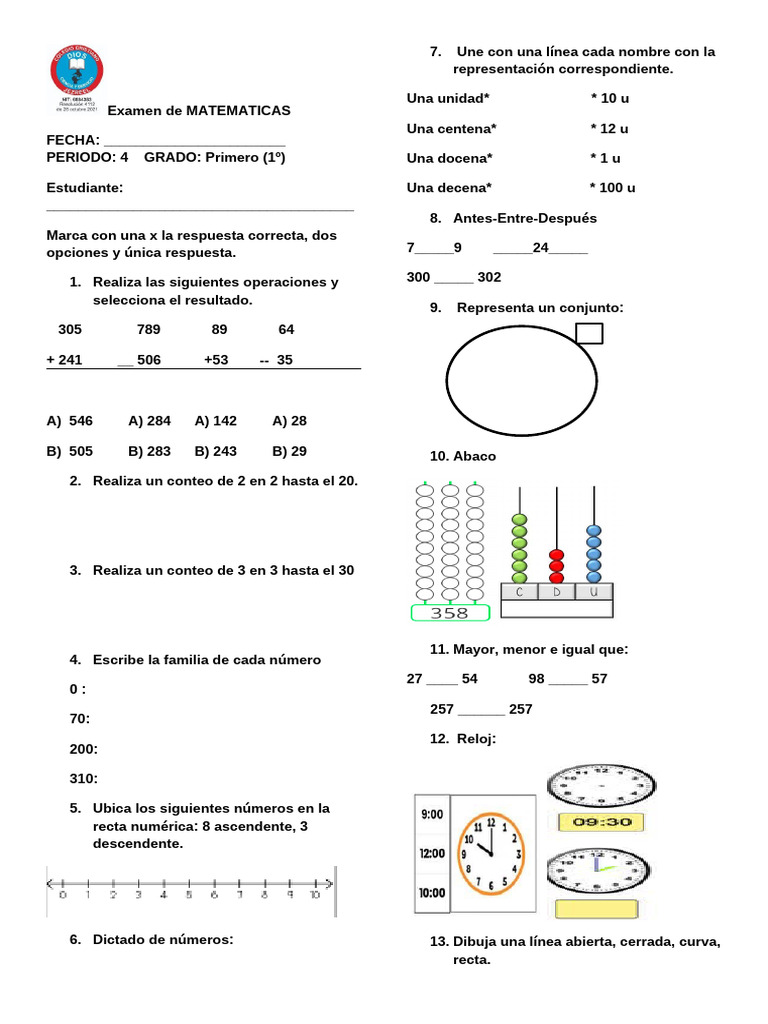 Matematicas 4to P | PDF