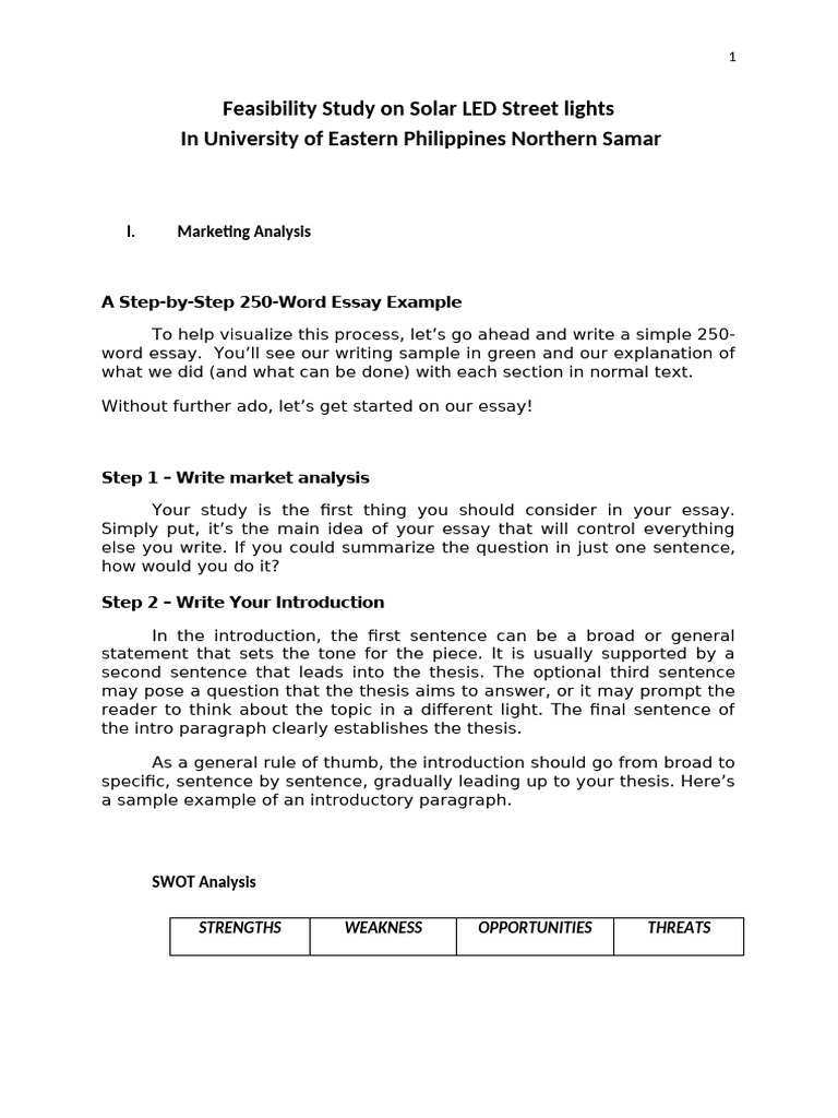 Sample Guidelines How To Make Feasibility Study | PDF | Masonry ...