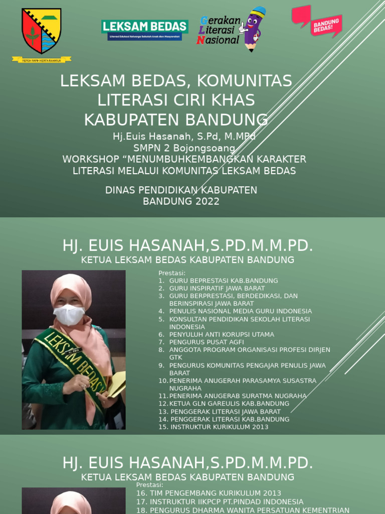 Leksam Bedas Ciri Khas Kabupaten Bandung-2 (Materi Bu Ketua HJ Euis Hasanah) | PDF